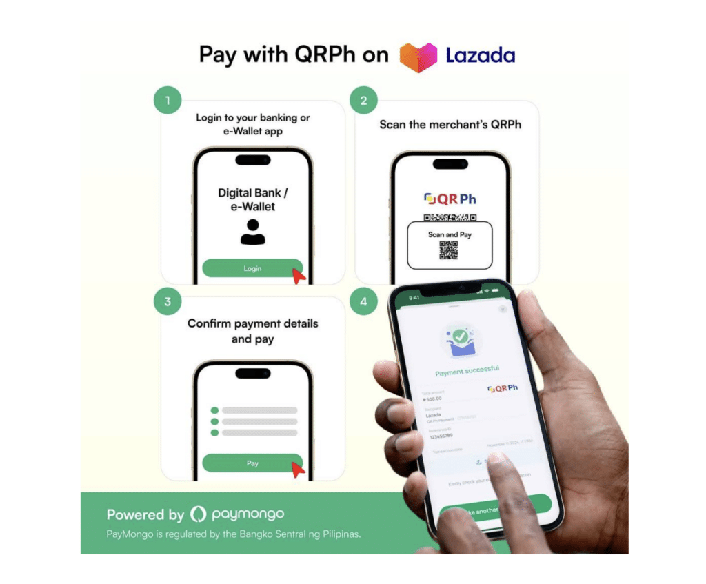 Convenient payment option for Filipino shoppers: PayMongo, Lazada PH launch QR Ph integration